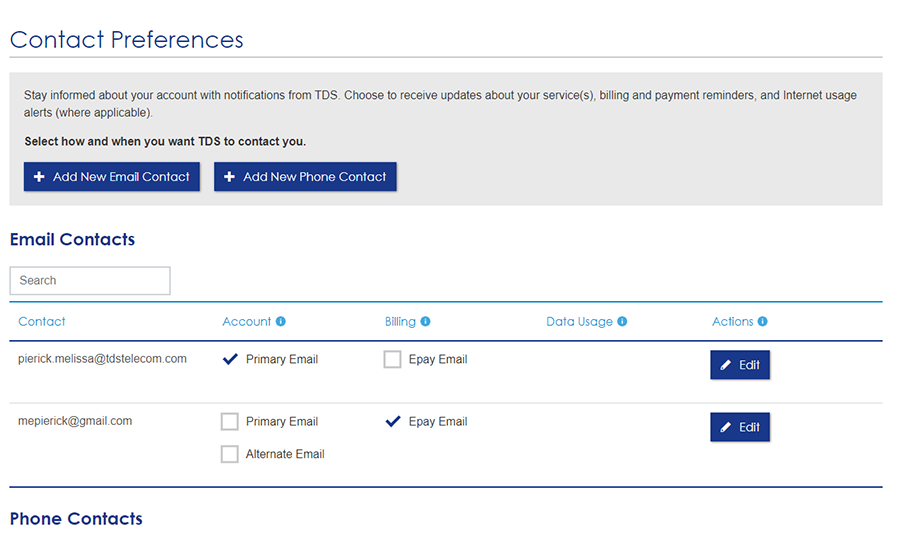 Can I get reminders about paying my bill? | TDS
