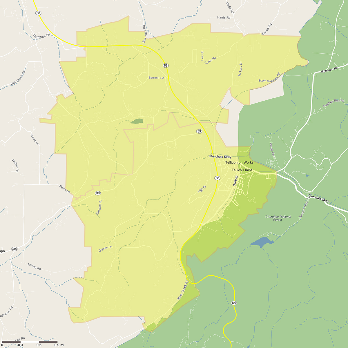 TDS Fiber | Where We're Building in Tellico Plains, TN